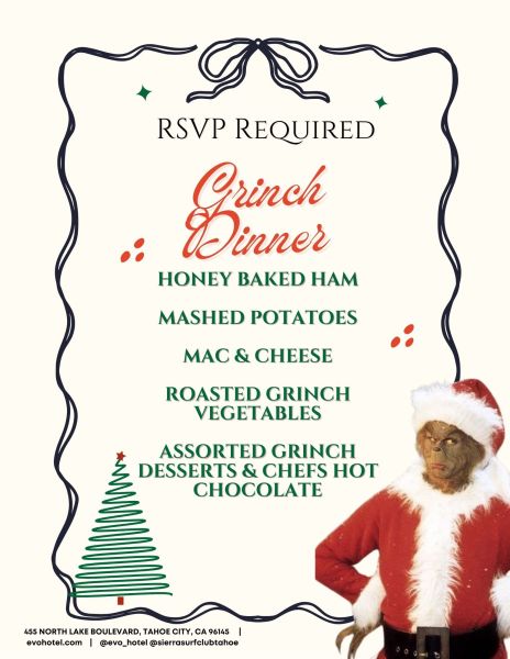 The Grinch + Dinner | Sierra Surf Club | Lake Tahoe Events