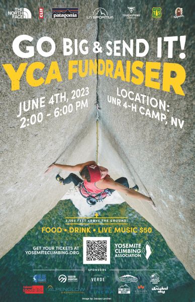 Go Big & Send It! YCA Fundraiser | Yosemite Climbing Association | Lake ...
