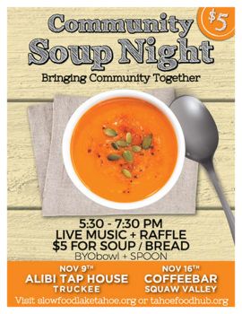 Community Soup Night | Tahoe Food Hub | Lake Tahoe Events